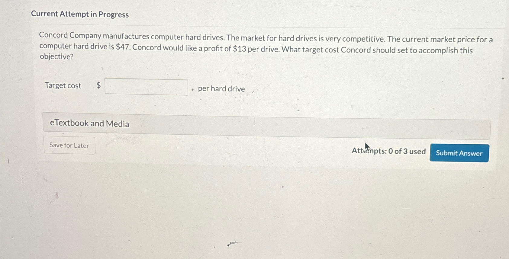 Solved Current Attempt in ProgressConcord Company | Chegg.com