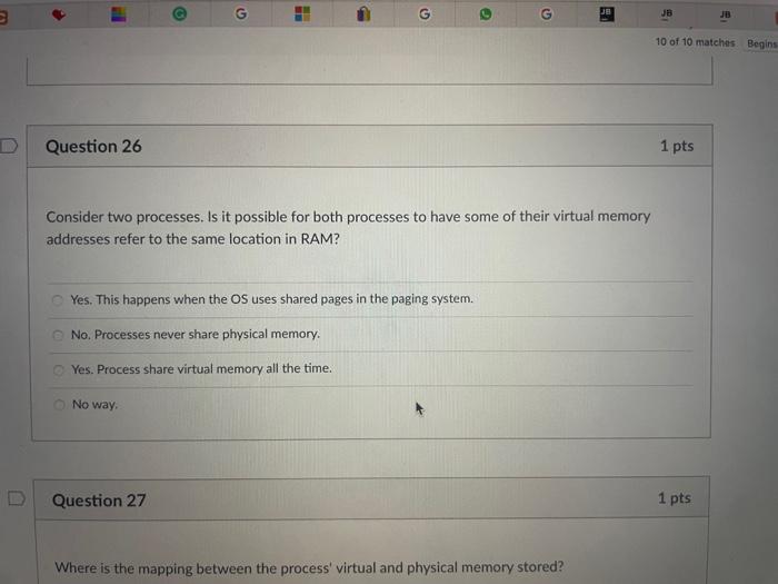 Solved Consider two processes. Is it possible for both | Chegg.com