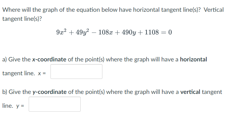 Solved Where will the graph of the equation below have | Chegg.com
