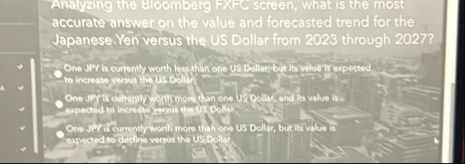 Solved Analyzing the Bloomberg FXFC screen, what is the most | Chegg.com