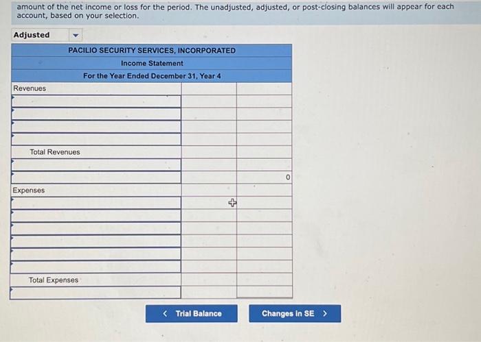 Solved The trial balance of Pacilio Security Services, | Chegg.com