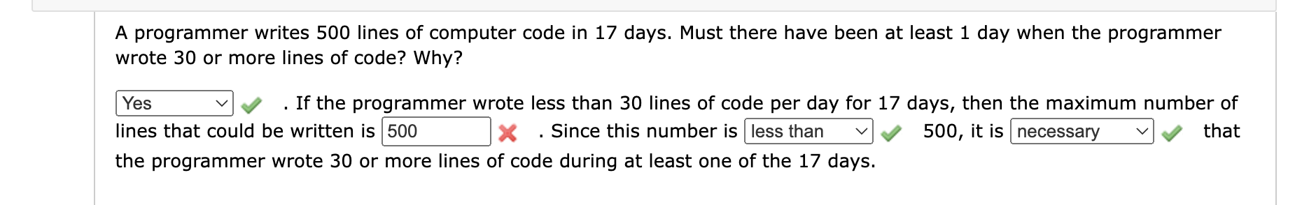 Solved A Programmer Writes 500 lines Of Computer Code In 17