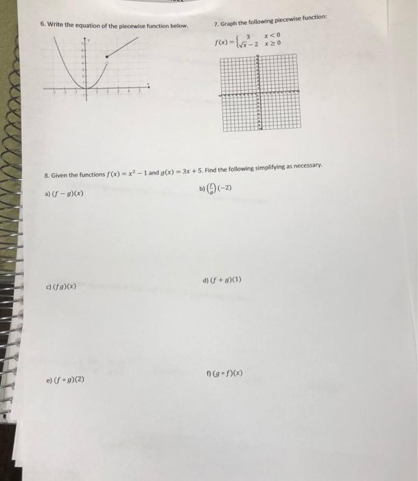 Solved MTH 141 - College Algebra Dale Name MTB ch Chapter 2 | Chegg.com