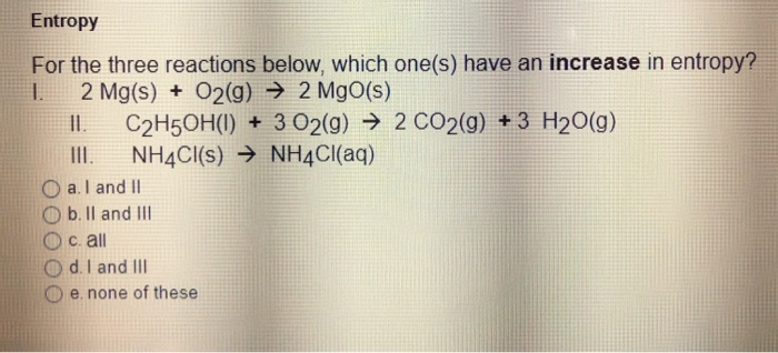 Solved Entropy In the reaction 2 Cu(s) + O2(g) → 2 CuO(s) at | Chegg.com
