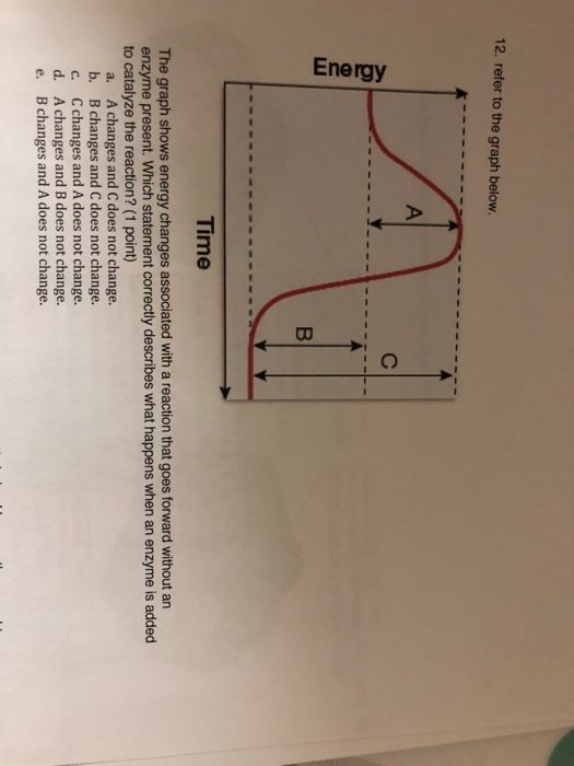 Solved 12. refer to the graph below. Energy Time The graph | Chegg.com