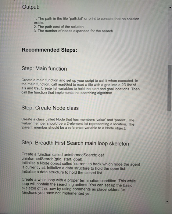 Implement A Grid Maze Solving Program That Uses 
