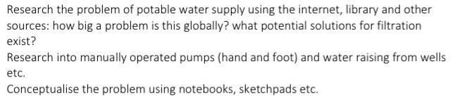 Solved Research the problem of potable water supply using | Chegg.com