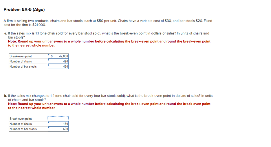 Solved Need to find the break-even point in part b? | Chegg.com