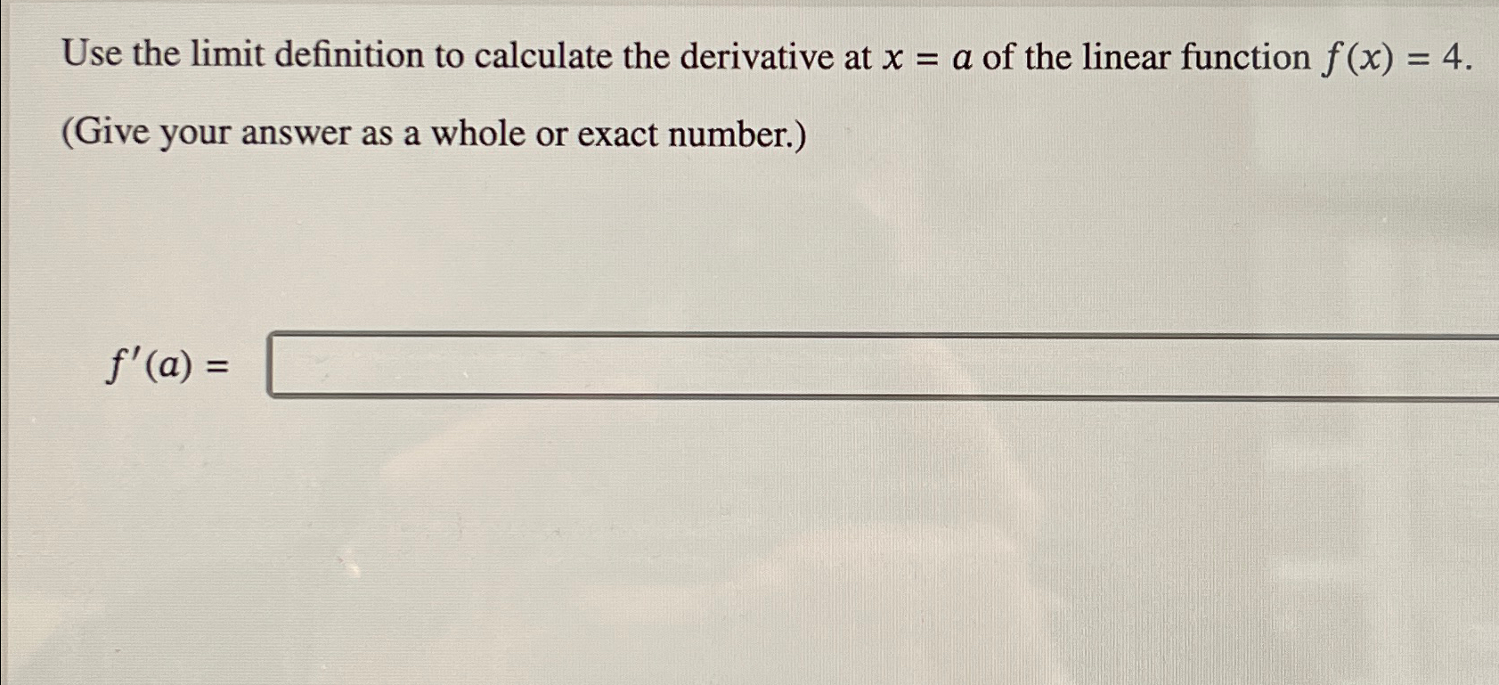 Solved Use the limit definition to calculate the derivative | Chegg.com