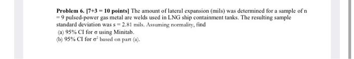 Solved Problem 6. [7+3=10 points] The amount of lateral | Chegg.com