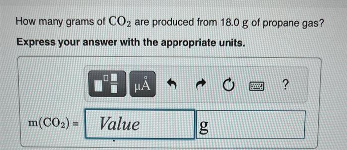 Solved Propane gas, C3H8, reacts with oxygen to produce | Chegg.com