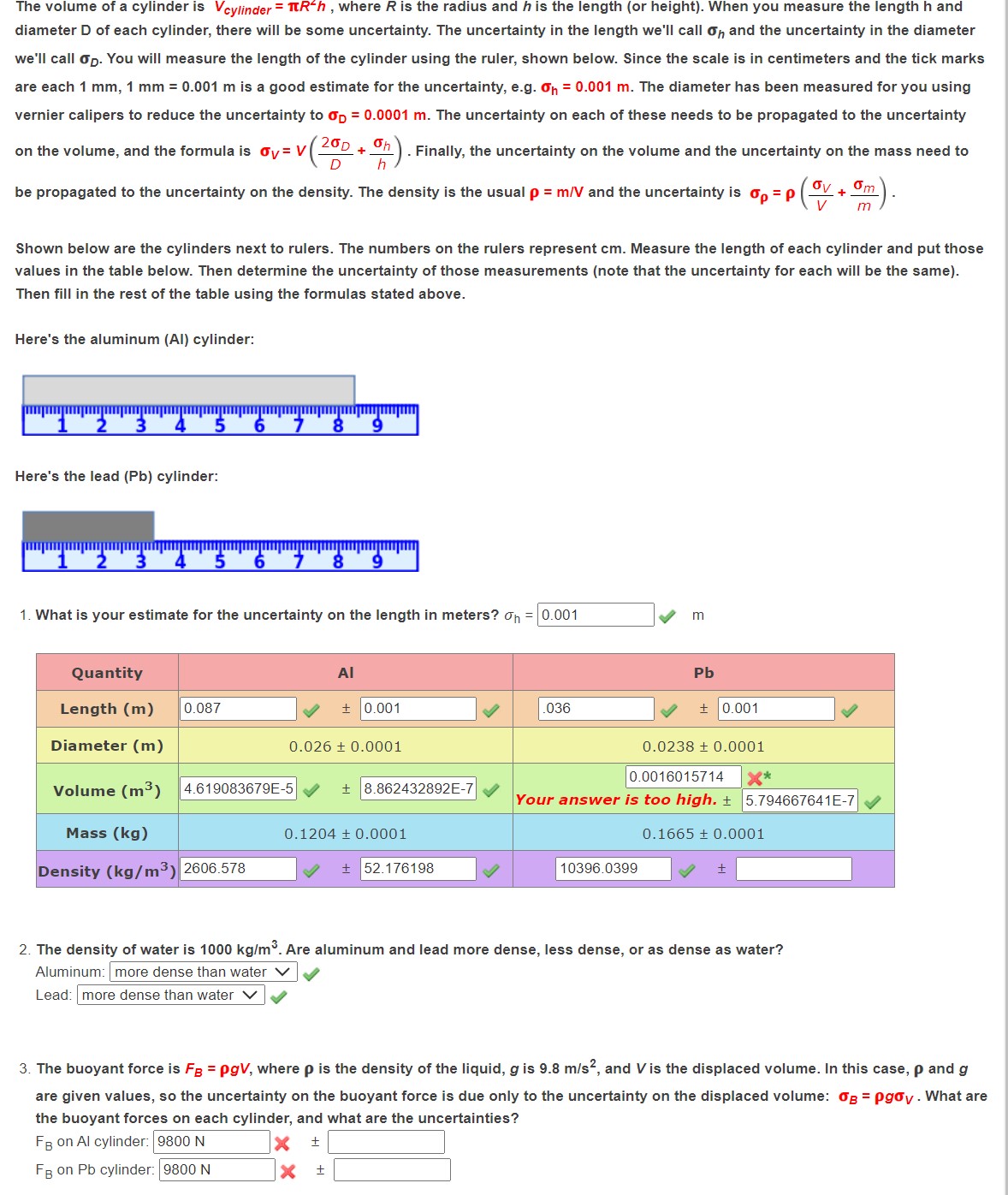 Solved The volume of a cylinder is Vcylinder =πR2h, ﻿where R | Chegg.com