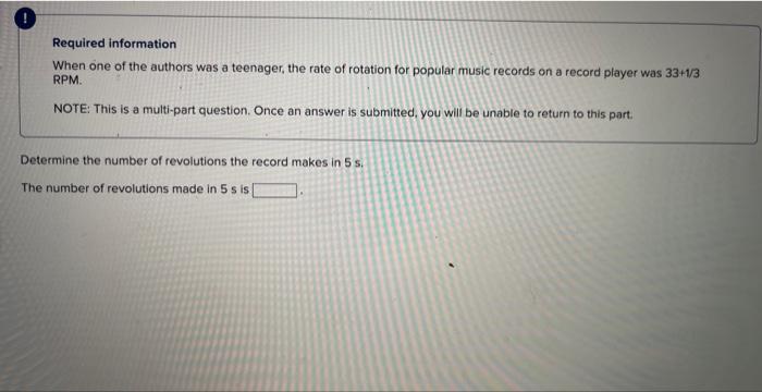 Solved Required information When one of the authors was a | Chegg.com