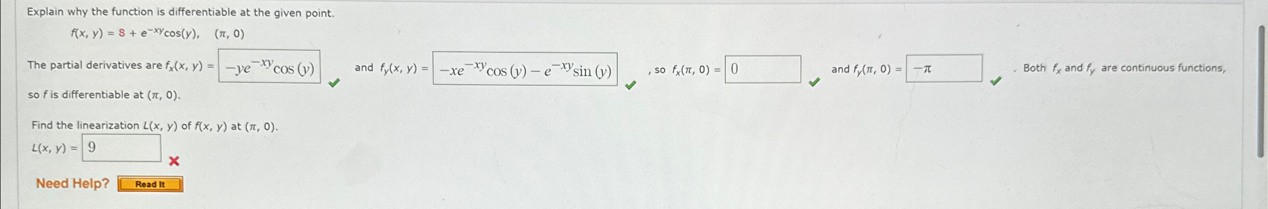 Solved Explain why the function is differentiable at the | Chegg.com