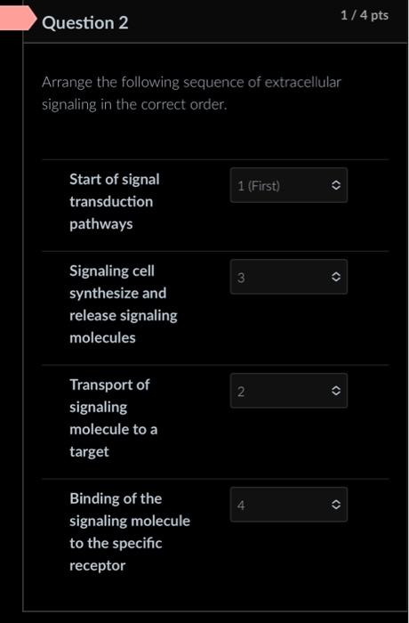 Solved Arrange the following sequence of extracellular | Chegg.com