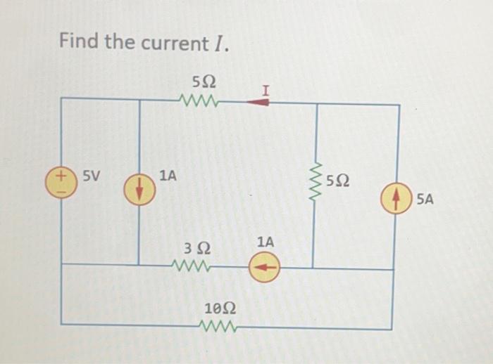 Solved Find the current I. | Chegg.com