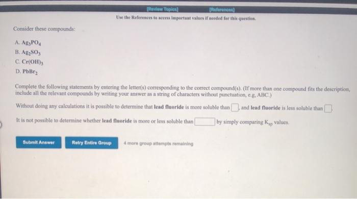 Solved [Review Topion (Refren) Use the References to access | Chegg.com