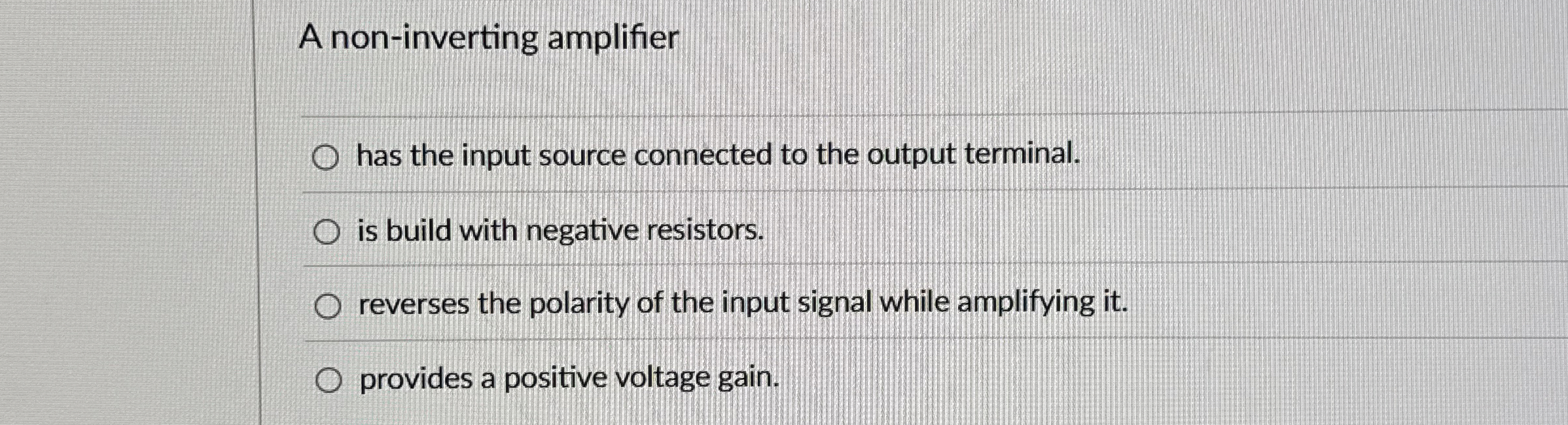 Solved A non-inverting amplifierhas the input source | Chegg.com