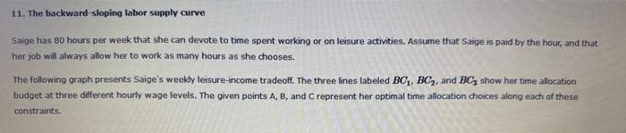 Solved 11. The backward-sloping labor supply curve Saige has | Chegg.com