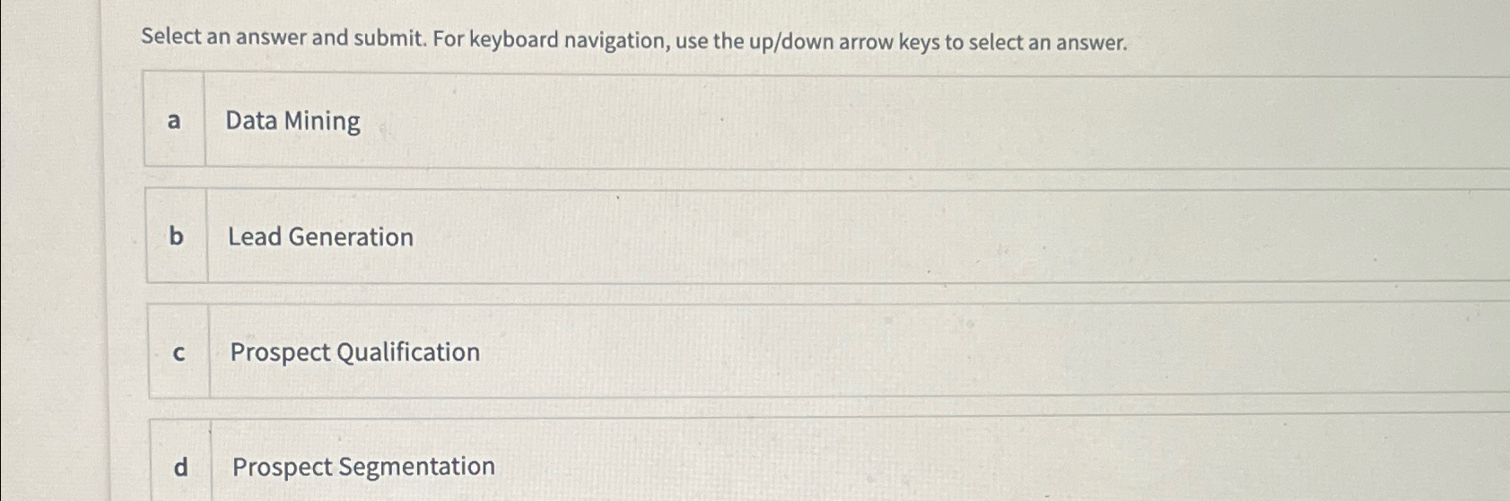 Solved Select an answer and submit. For keyboard navigation, | Chegg.com