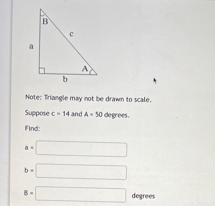 Solved Note: Triangle may not be drawn to scale. Suppose | Chegg.com