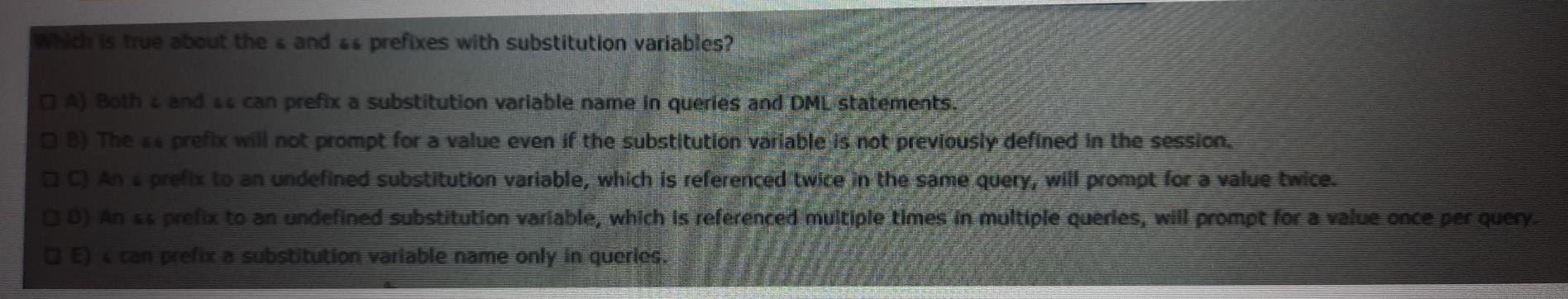 Solved ich is true about the & and as prefixes with | Chegg.com