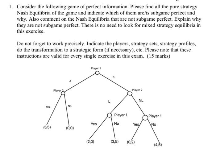 Solved 6. Please give an example of an extensive form game | Chegg.com