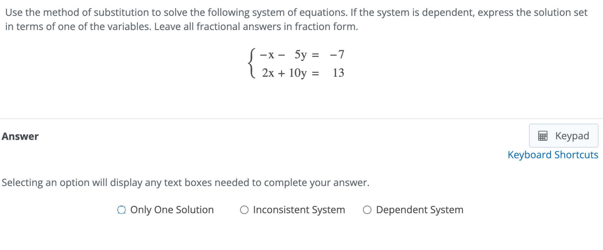 Solved AnswerSelecting an option will display any text boxes | Chegg.com