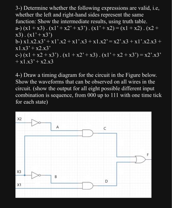 Solved 3-) Determine whether the following expressions are | Chegg.com Solved 3-) Determine whether the following expressions are | Chegg.com