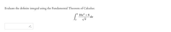 Solved Evaluate The Definite Integral Using The Fundamental 6233