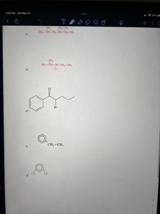 Solved 3) Classify the following organic molecules according | Chegg.com