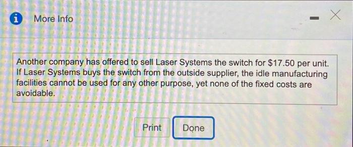 Solved Question Help E25-18 (similar to) Laser Systems | Chegg.com Solved Question Help E25-18 (similar to) Laser Systems | Chegg.com