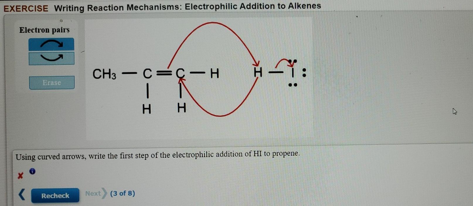 Solved EXERCISE Writing Reaction Mechanisms: Electrophilic | Chegg.com