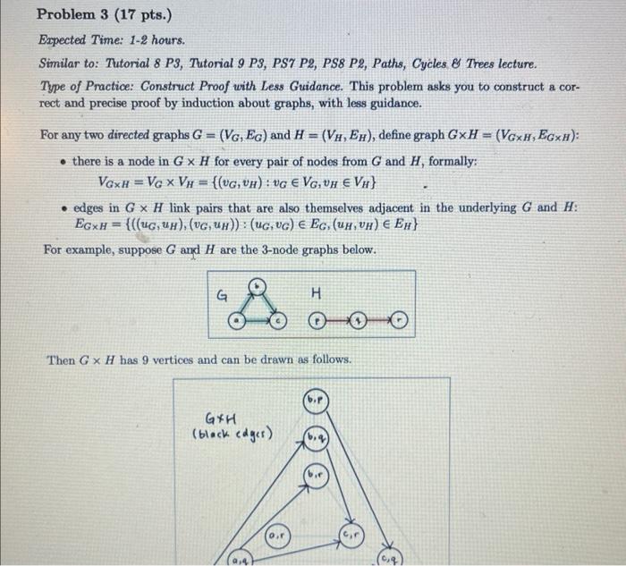 Solved Expected Time: 1-2 hours. Similar to: Tutorial 8 P3, | Chegg.com