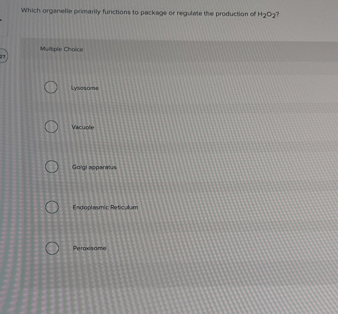 Solved Which organelle primarily functions to package or | Chegg.com