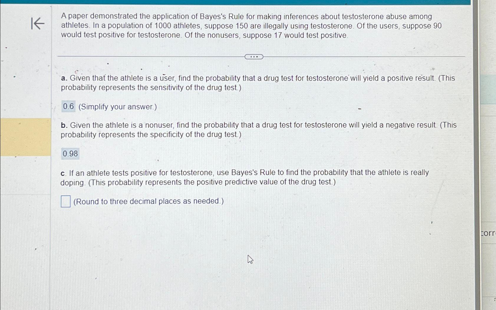 Solved A paper demonstrated the application of Bayes's Rule | Chegg.com