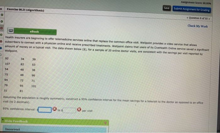 Solved Save Submit Assignment For Grading Exercise 0821