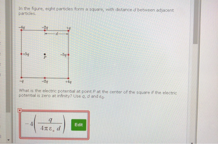 Solved In the figure, eight particles form a square, with | Chegg.com