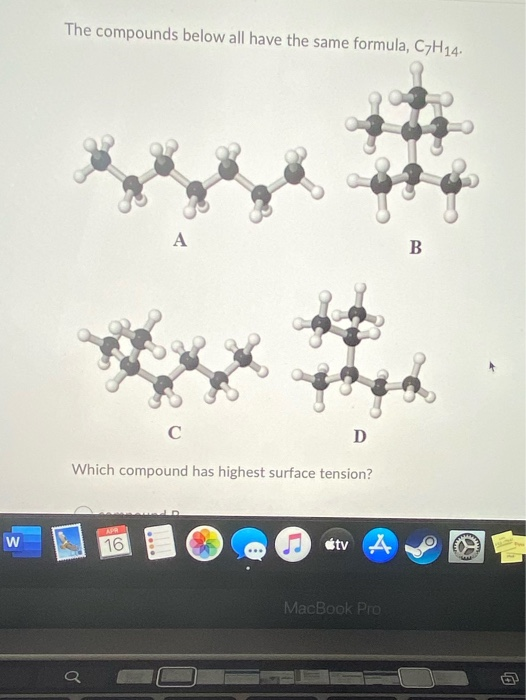 Solved The compounds below all have the same formula, C7H14. | Chegg.com