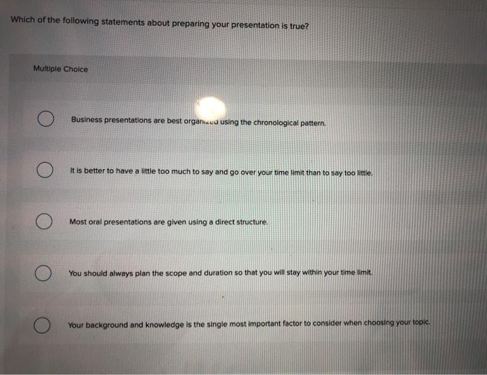 Solved Which of the following statements about informative | Chegg.com