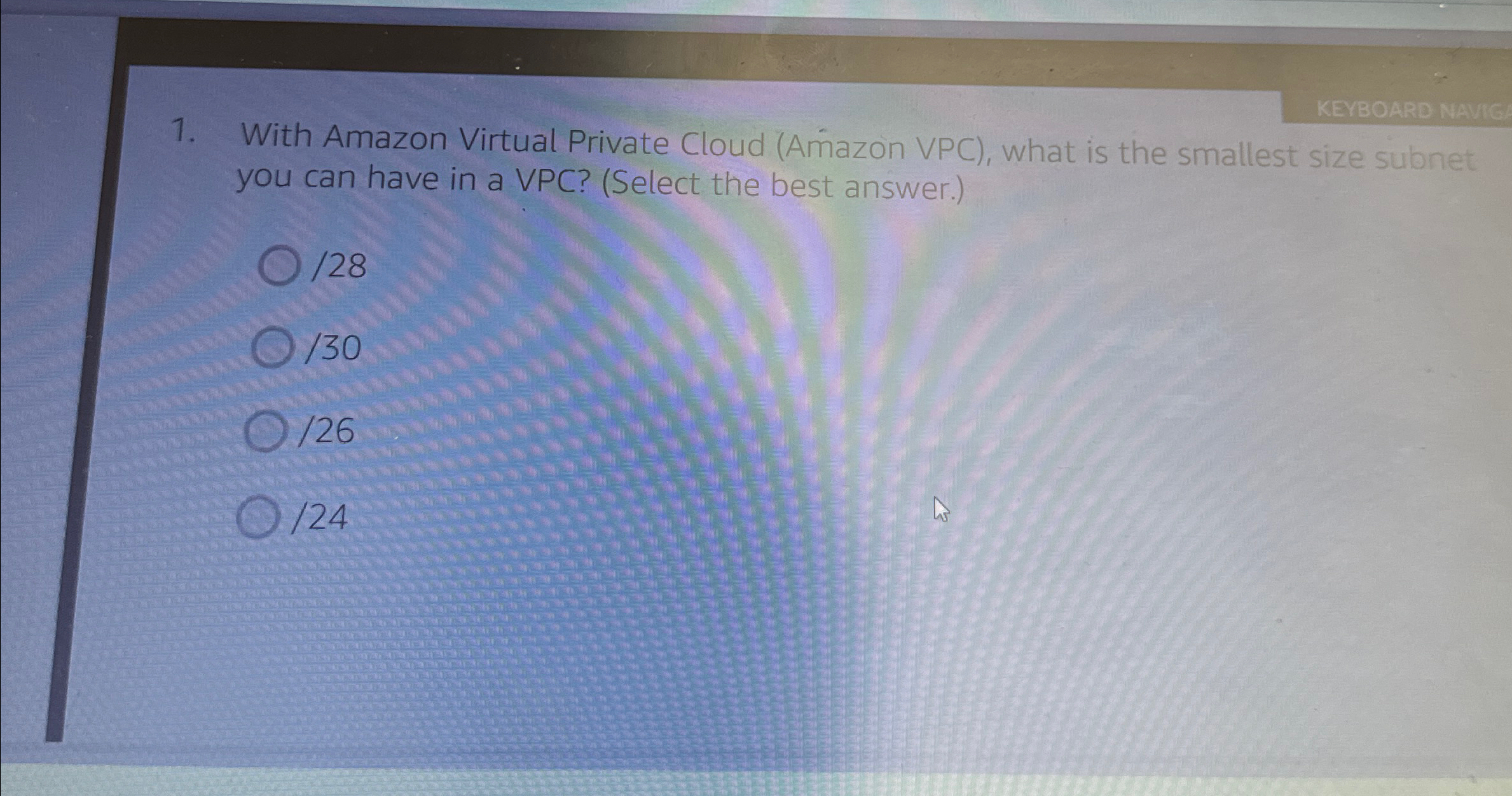 Solved KEYBOARD NAVICWith Amazon Virtual Private Cloud | Chegg.com