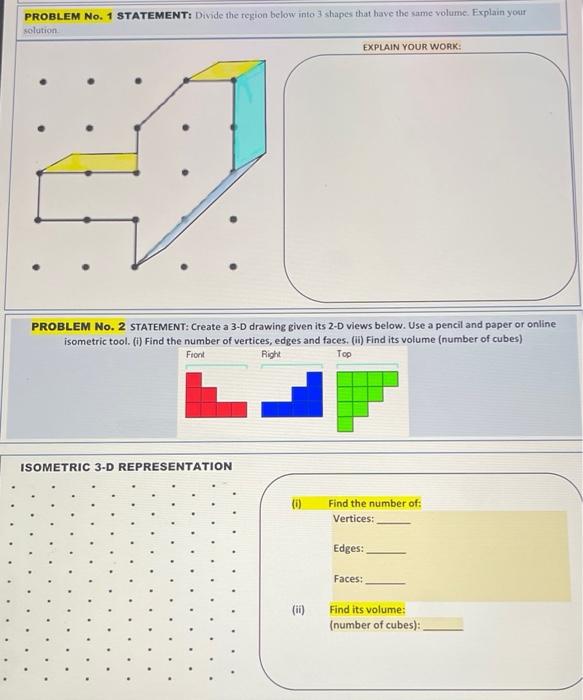 Solved PROBLEM No. 1 STATEMENT: Divide the region below into | Chegg.com