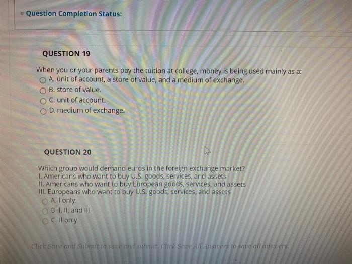 Solved Question Completion Status: QUESTION 19 When you or | Chegg.com