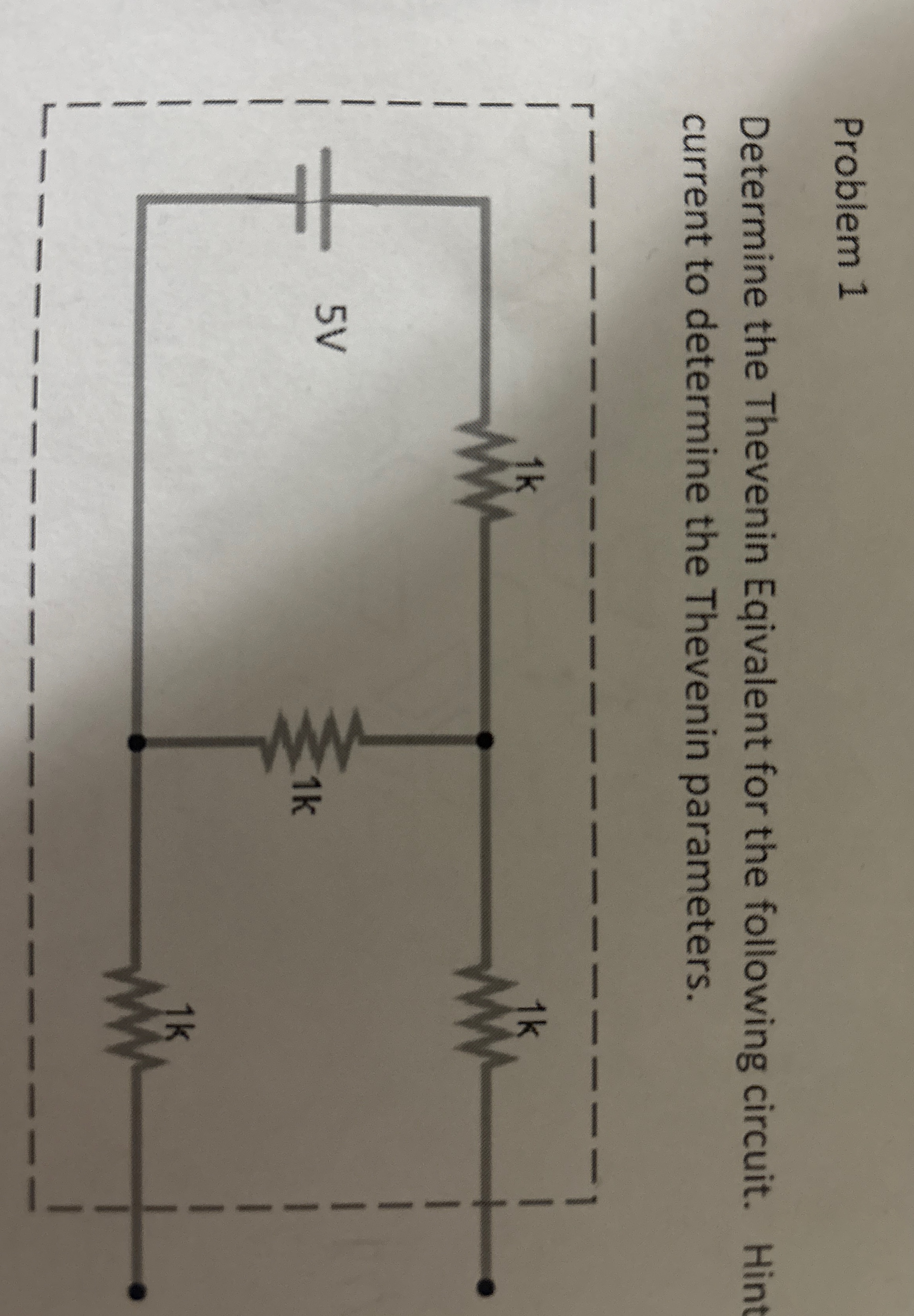 Problem 1Determine the Thevenin Eqivalent for the | Chegg.com
