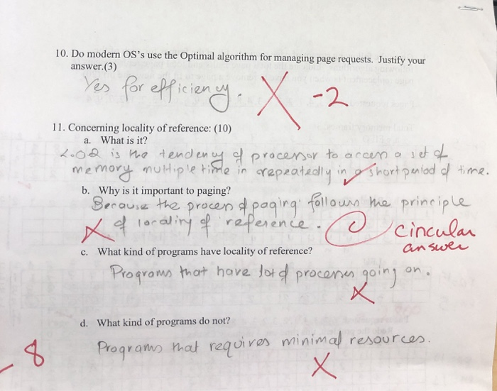 Solved 10. Do modern OS's use the optimal algorithm for | Chegg.com