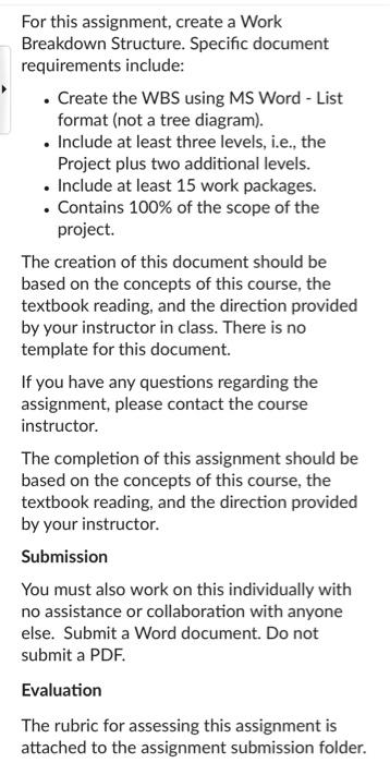 Directions Your project for this assignment is the | Chegg.com
