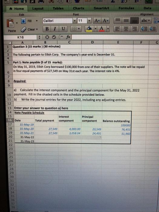 Solved CO A Home Layout Tables SmartArt Formulas Data Charts | Chegg.com