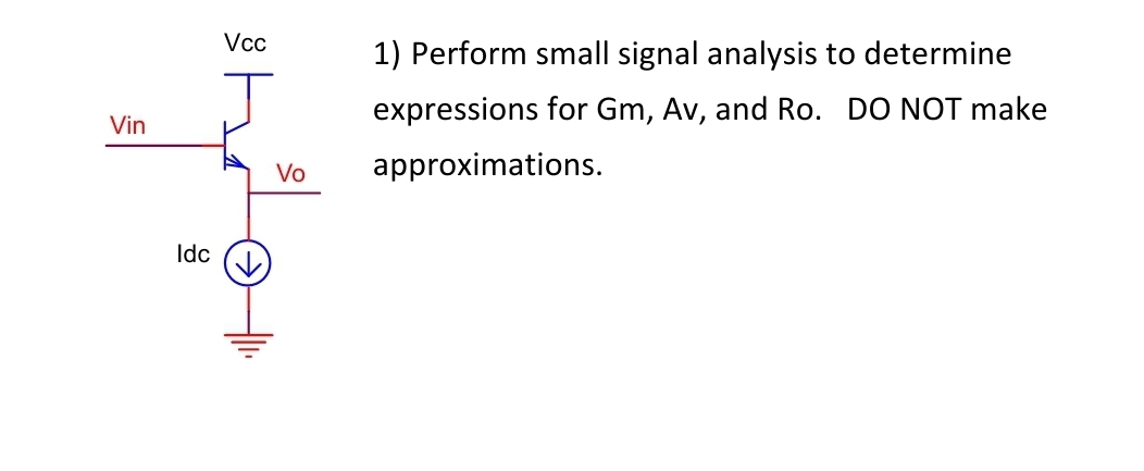 Perform small signal analysis to determine | Chegg.com