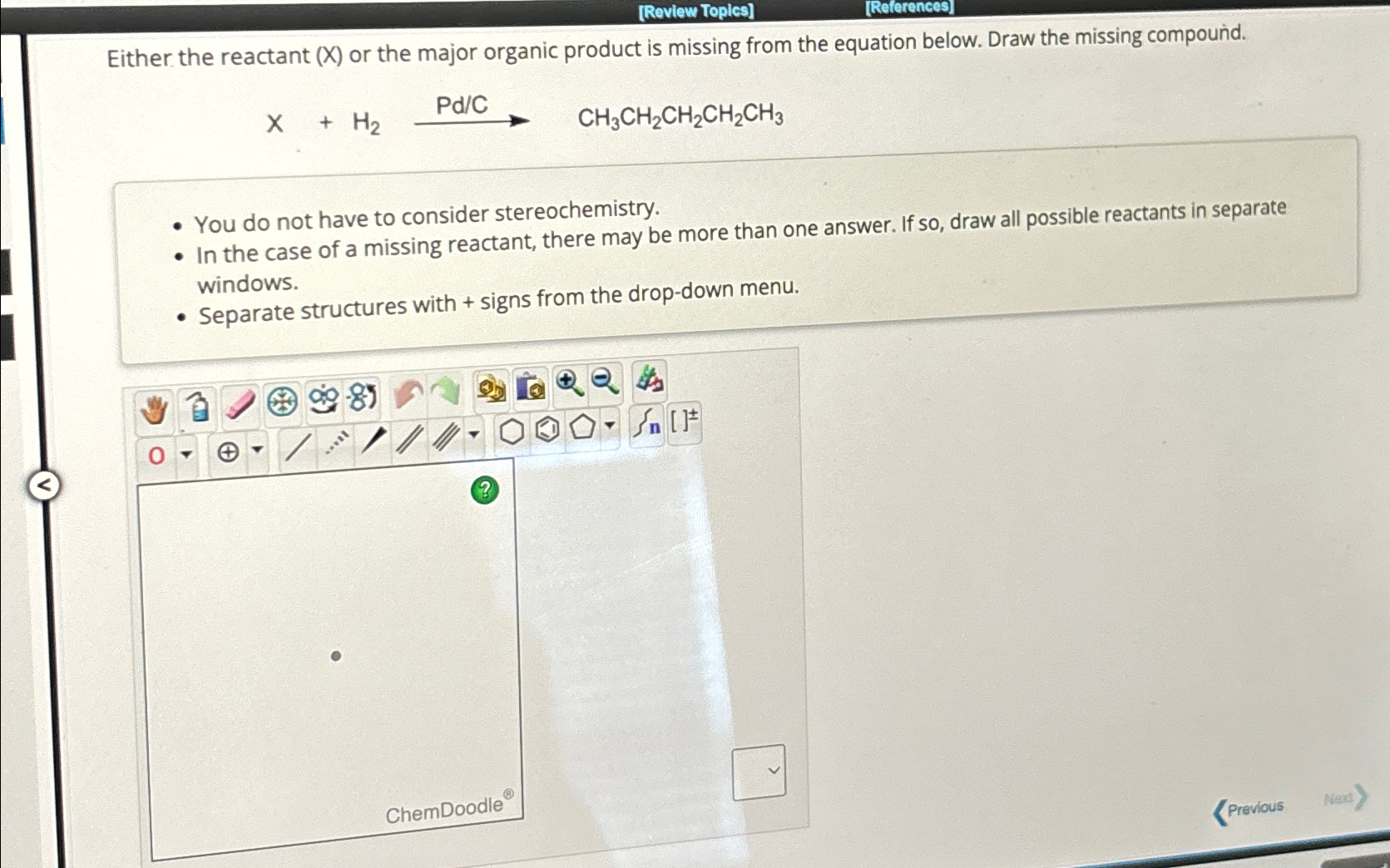 Solved [Review Toples][Refarences]Either the reactant (x) | Chegg.com