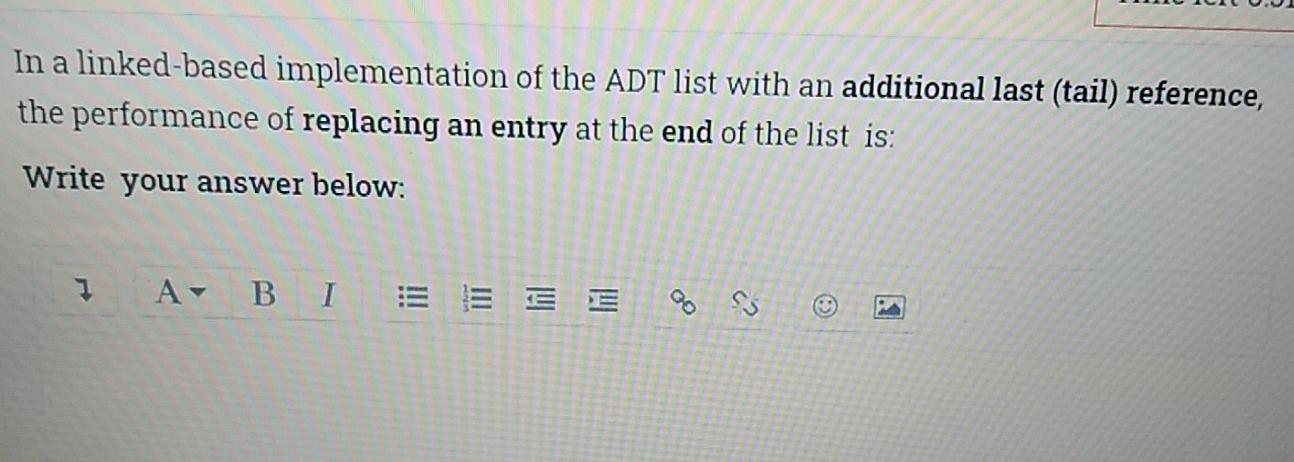 Solved In a linked-based implementation of the ADT list with | Chegg.com